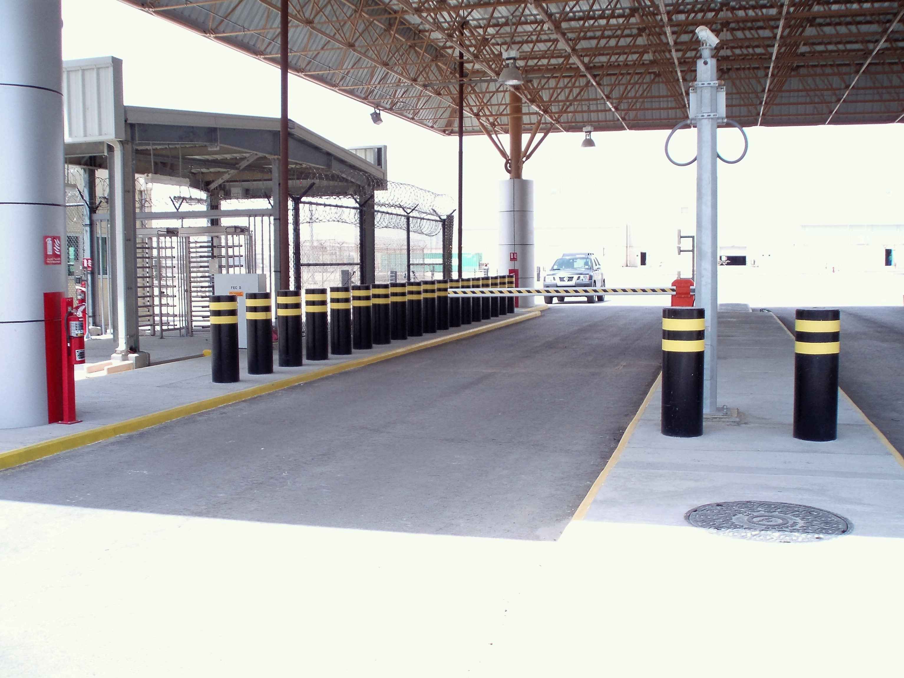 Impeder 50HD Bollards for hostile vehicle mitigation
